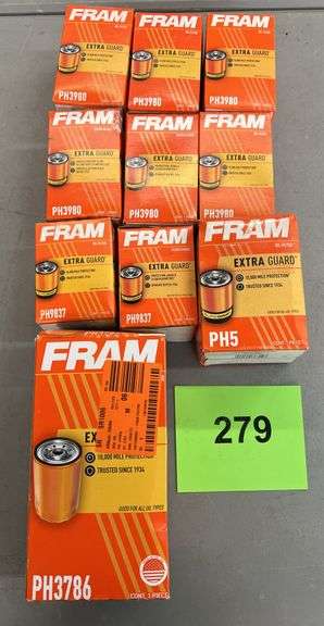 (10) FRAM EXTRA GUARD OIL FILTERS IN BOXES - Earl's Auction Company