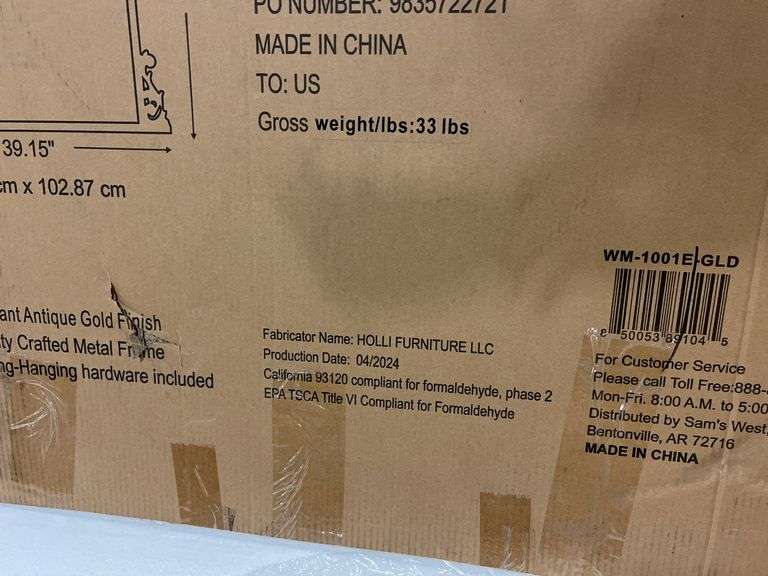 AZALEA PARK FILIGREE MANTLE MIRROR - GOLD - Earl's Auction Company