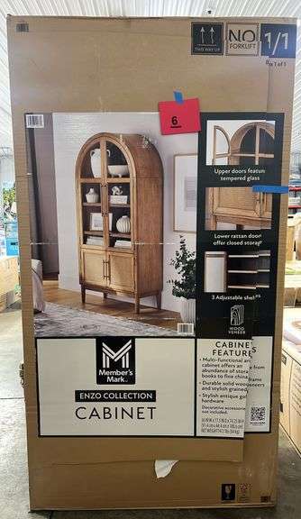 ENZO COLLECTION CABINET IN BOX - BROWN - Earl's Auction Company