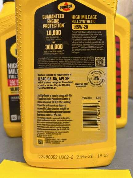 (11) BOTTLES OF PENNZOIL MOTOR OIL - Earl's Auction Company