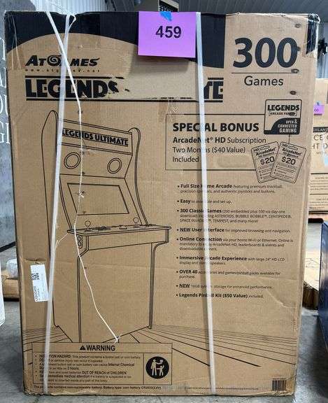 ATGAMES LEGENDS ULTIMATE ARCADE GAME CABINET IN BOX - Earl's Auction ...