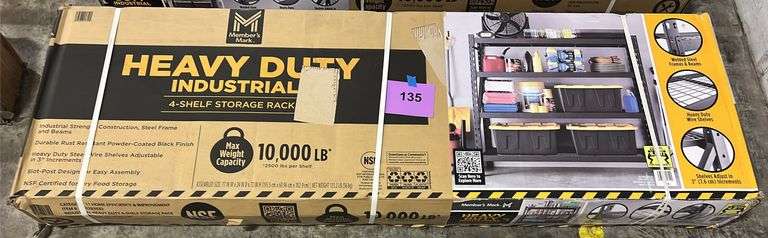 HEAVY DUTY 4 SHELF STORAGE RACK IN BOX - Earl's Auction Company