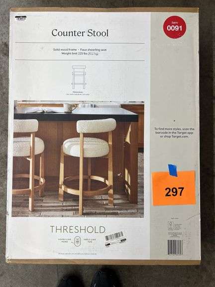 THRESHOLD COUNTER STOOL IN BOX - Earl's Auction Company