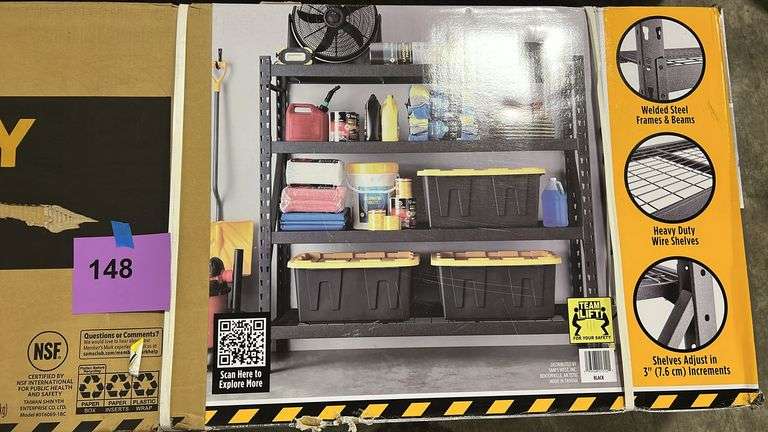 HEAVY DUTY 4 SHELF STORAGE RACK IN BOX - Earl's Auction Company