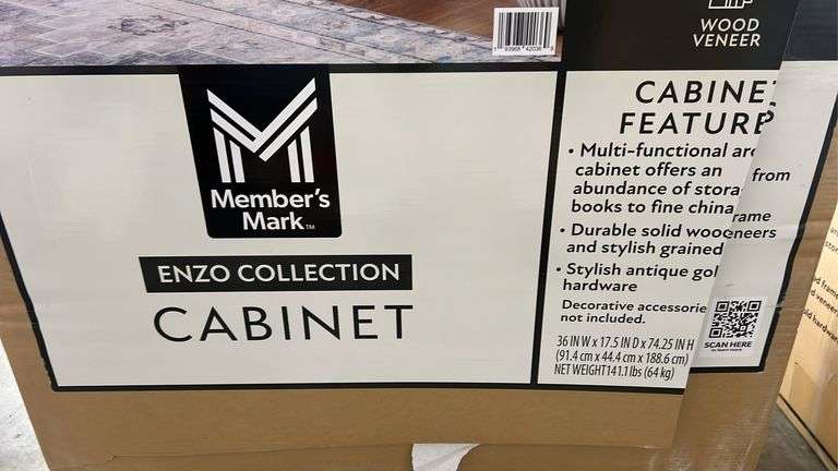 ENZO COLLECTION CABINET IN BOX - BROWN - Earl's Auction Company