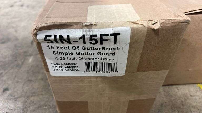 (2) BOXES OF GUTTERBRUSH SIMPLE GUTTER GUARDS - Earl's Auction Company