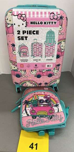 KIDS FUL 2PC HELLO KITTY LUGGAGE SET - Earl's Auction Company