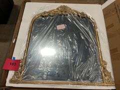 AZALEA PARK FILIGREE MANTLE MIRROR - GOLD - Earl's Auction Company