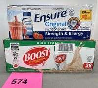 (2) BOXES OF NUTRITION SHAKES - ENSURE & BOOST - Earl's Auction Company
