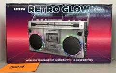 ION RETRO GLOW WIRELESS BOOMBOX IN BOX - Earl's Auction Company