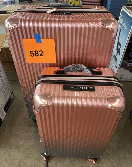 IFLY SMART 2PC HARDSHELL LUGGAGE SET - PINK - Earl's Auction Company