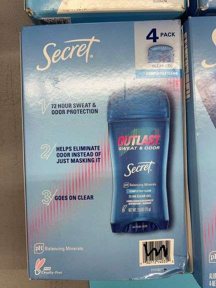 (4) BOXES OF SECRET DEODORANT - Earl's Auction Company