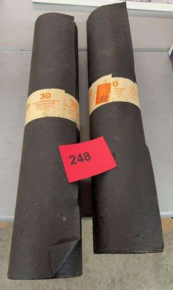 (2) ROLLS OF ASPHALT SATURATED ORGANIC FELT - Earl's Auction Company