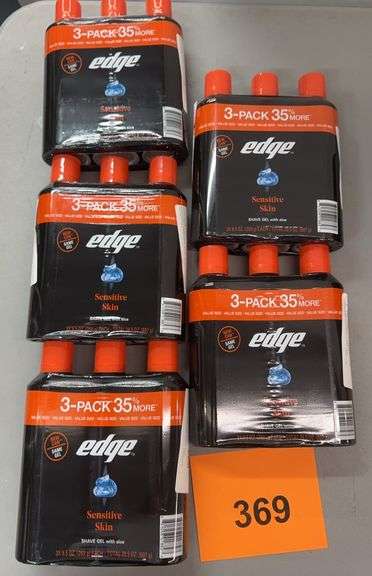 (5) PACKS OF EDGE SHAVE GEL - Earl's Auction Company