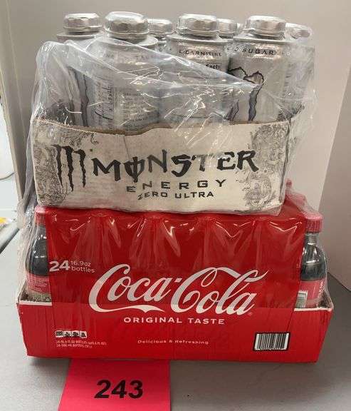(2) PACKS OF DRINKS - COCA COLA & MONSTER - Earl's Auction Company