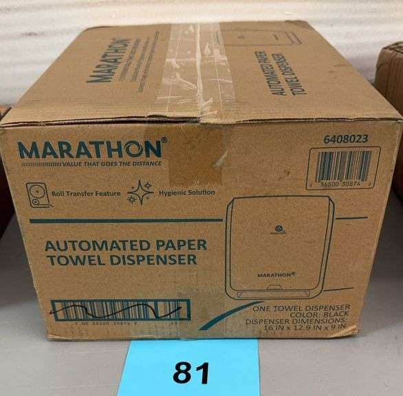 MARATHON AUTOMATED PAPER TOWEL DISPENSER IN BOX - Earl's Auction Company