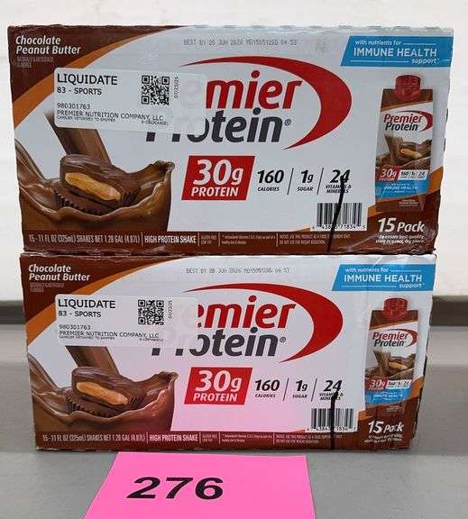(2) BOXES OF PREMIER PROTEIN SHAKES - Earl's Auction Company