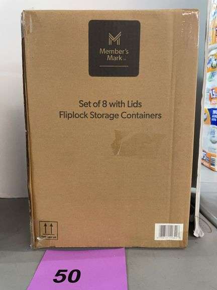 8PC FLIPLOCK STORAGE CONTAINER SET IN BOX - Earl's Auction Company