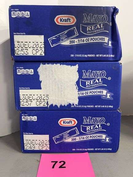(3) BOXES OF KRAFT MAYO POUCHES - Earl's Auction Company