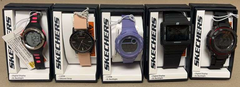 (5) SKECHERS DIGITAL WATCHES IN BOXES - Earl's Auction Company