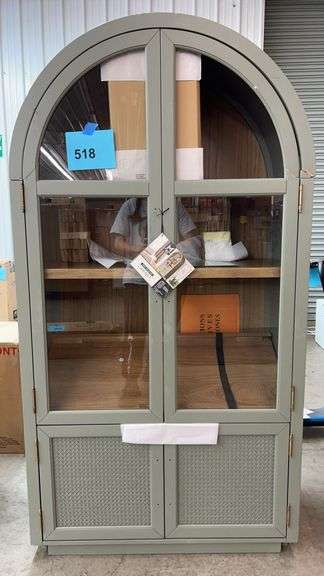 AS IS - ENZO COLLECTION CABINET - GREEN - Earl's Auction Company