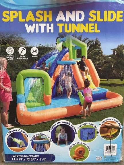 MY 1ST WATER SLIDE SPLASH & SLIDE W/ TUNNEL IN BOX - Earl's Auction Company