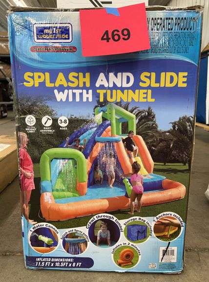 MY 1ST WATER SLIDE SPLASH & SLIDE W/ TUNNEL IN BOX - Earl's Auction Company