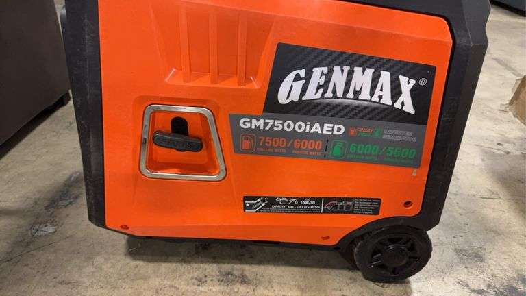 PRE-OWNED GENMAX GM7500IAED INVERTER GENERATOR - Earl's Auction Company