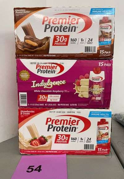 (3) BOXES OF PREMIER PROTEIN SHAKES - Earl's Auction Company