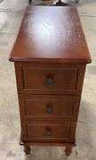 3-DRAWER WOOD SIDE TABLE IN BOX - Earl's Auction Company