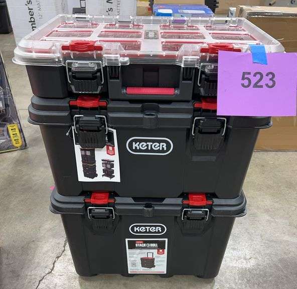 KETER STACK N ROLL MODULAR STORAGE SYSTEM - Earl's Auction Company