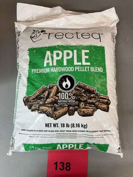 18LB BAG OF RECTEQ APPLE WOOD PELLETS - Earl's Auction Company