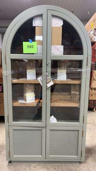 ENZO COLLECTION CABINET - GREEN - Earl's Auction Company