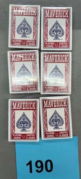 (6) BOXES OF MAVERICK PLAYING CARDS - Earl's Auction Company