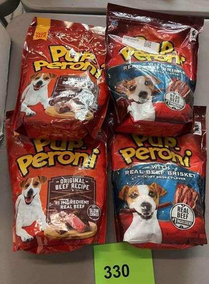 (4) BAGS OF PUP PERONI DOG TREATS - Earl's Auction Company