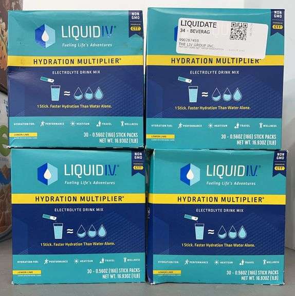 (4) BOXES OF LIQUID IV - Earl's Auction Company