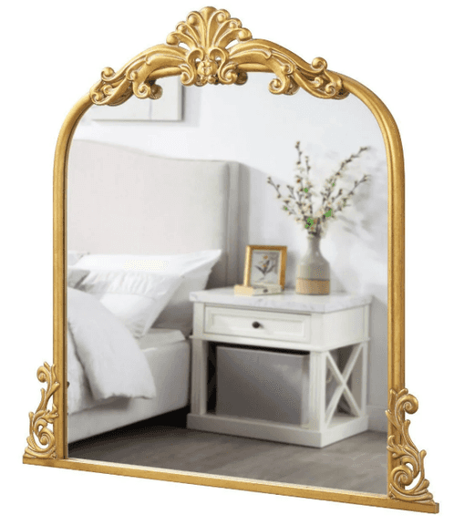 AZALEA PARK FILIGREE MANTLE MIRROR IN BOX - GOLD - Earl's Auction Company