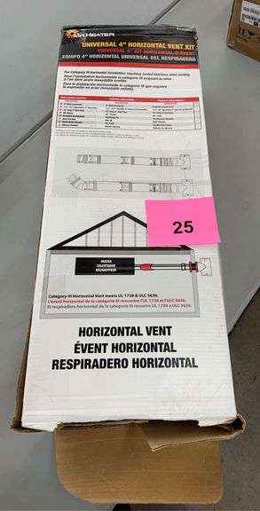 MR HEATER UNIVERSAL 4" HORIZONTAL VENT KIT IN BOX - Earl's Auction Company