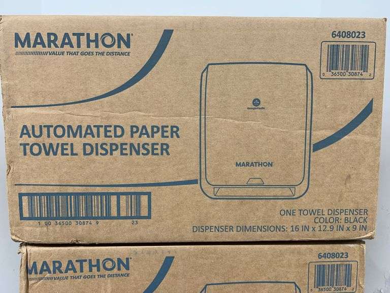 (2) MARATHON AUTO PAPER TOWEL DISPENSERS IN BOXES - Earl's Auction Company