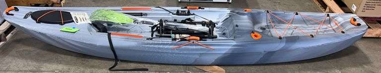LIFETIME YUKON ANGLER 116 FISHING KAYAK W/ PADDLES - GREY - Earl's ...