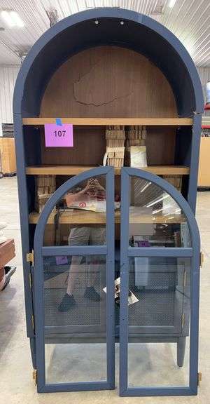 AS IS - ENZO COLLECTION CABINET - BLUE - Earl's Auction Company