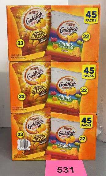 (3) BOXES OF GOLDFISH - Earl's Auction Company