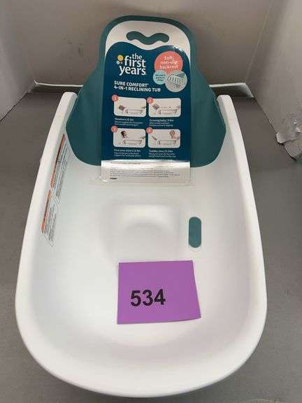 THE FIRST YEARS SURE COMFORT RECLINING TUB - Earl's Auction Company