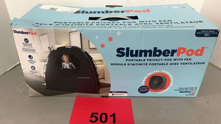 SLUMBERPOD PORTABLE PRIVACY POD W/ FAN IN BOX - Earl's Auction Company