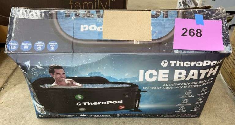 AS IS - THERAPOD XL INFLATABLE ICE BATH IN BOX - Earl's Auction Company