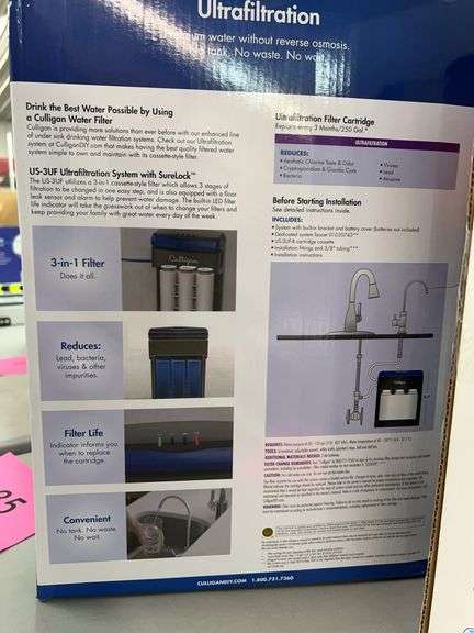 CULLIGAN ULTRAFILTRATION SYSTEM IN BOX - Earl's Auction Company