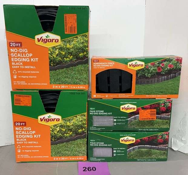 (5) VIGORO NO DIG EDGING KITS IN BOXES - Earl's Auction Company