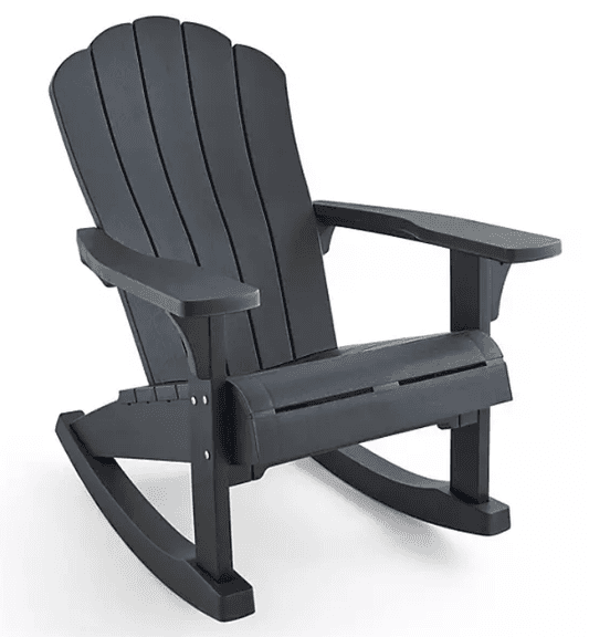 KETER ROCKING ADIRONDACK CHAIR IN BOX - GRAPHITE - Earl's Auction Company