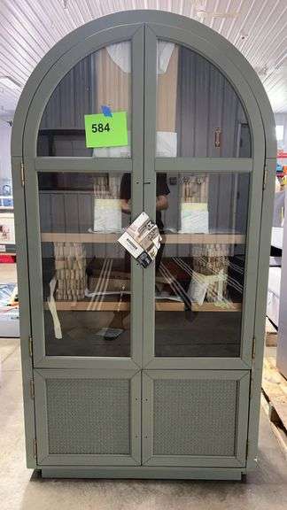 ENZO COLLECTION CABINET - GREEN - Earl's Auction Company