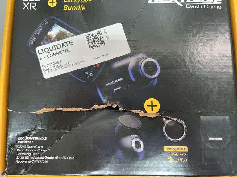 NEXTBASE 222 XR DASH CAM BUNDLE IN BOX - Earl's Auction Company